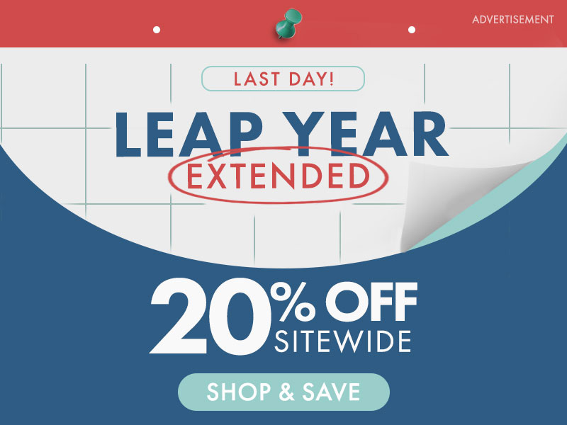 20% Off Leap Year Sale