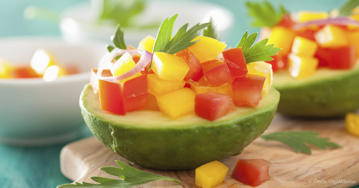 Sprout and Tomato Stuffed Avocados Recipe
